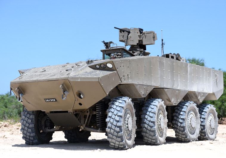 WATCH: IDF's first wheeled armored personnel carrier unveiled - Israel ...